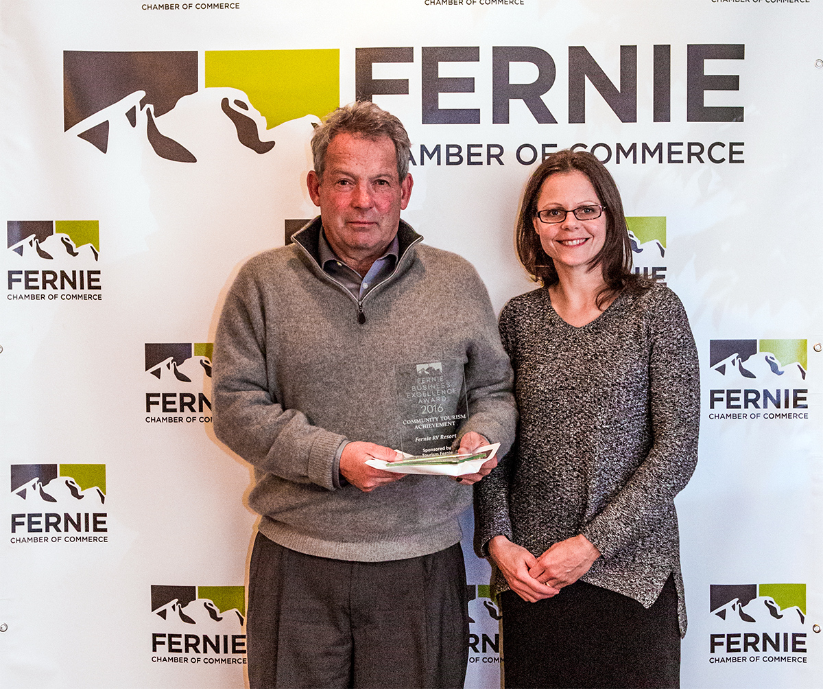 FRVR Awarded Tourism Achievement - Fernie RV Resort